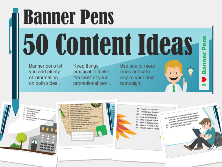 Banner Pens - 50 Content Ideas [Infographic] | UK Corporate Gifts