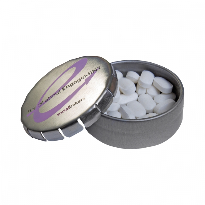 Mint Pastilles in Mini Circular Tin | UK Corporate Gifts